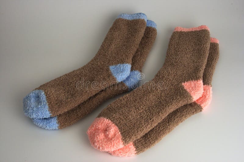 Two pairs of socks stock image. Image of apparel, winter - 5282205