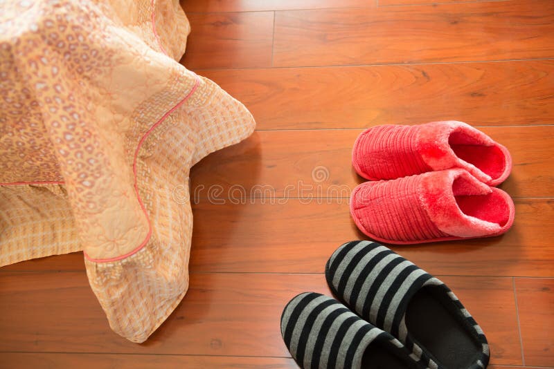 Two Pairs of White Slippers Stock Photo - Image of nearby, pairs: 56876142