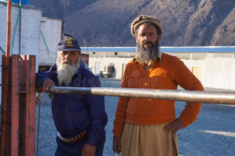 Two Pakistani Men at Workplace in Besham , Pakistan Editorial Stock ...