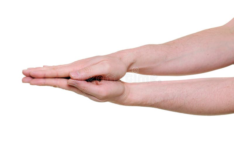 Two palms pressed together stock image. Image of concept - 8461107