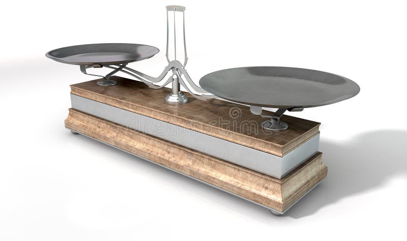 Two Pan Balance Scale stock image. Image of heavy, empty - 52825649