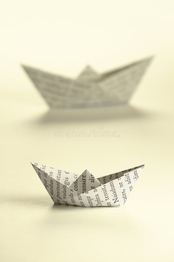 Two paper boats stock photo. Image of folding, text, people - 20445446