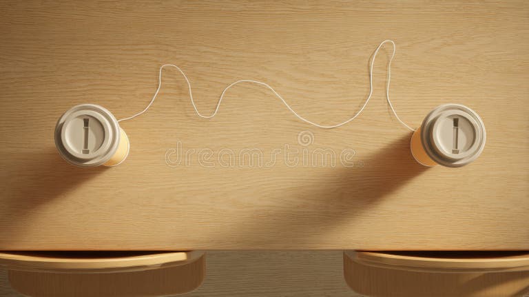 Paper Cups Connected with String Create a Playful Communication ...