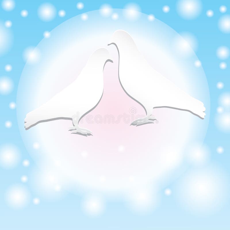 Two Paper Dove. Vector Illustration Stock Vector - Illustration of ...