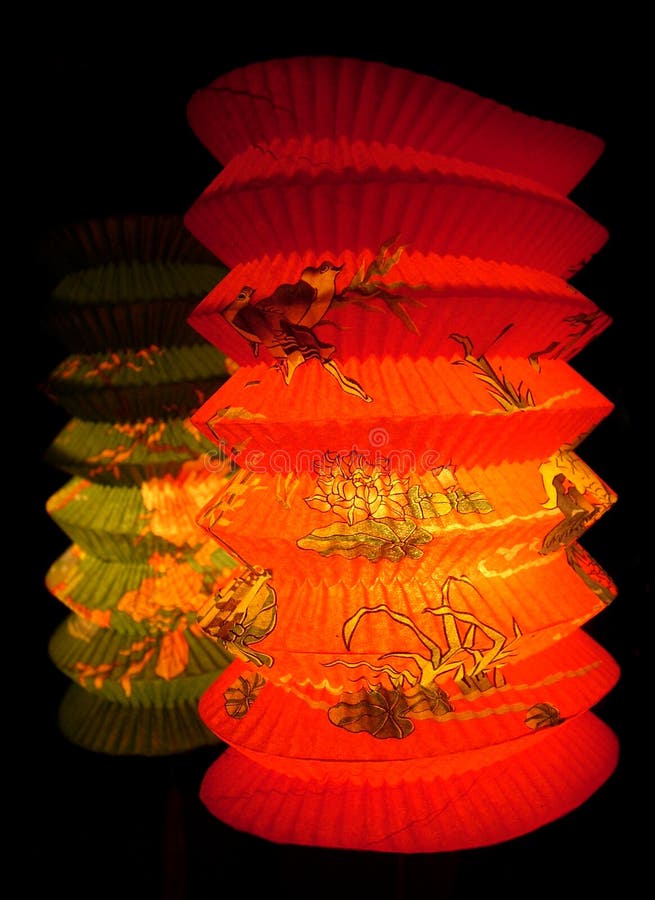 Two Paper Lantern stock image. Image of dual, paper, drawing - 610925