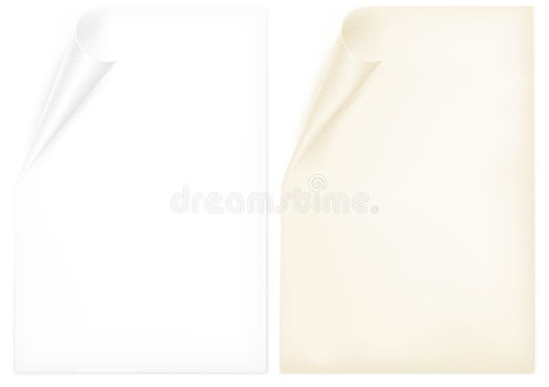 Two paper pages stock vector. Illustration of parchment - 13615396