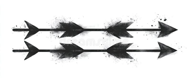 Double Arrow Abstract Art stock illustration. Illustration of swift ...