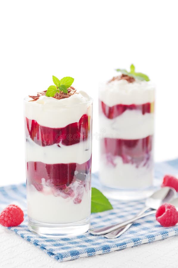 Two parfaits stock image. Image of fruits, fruit, raspberries - 32908141