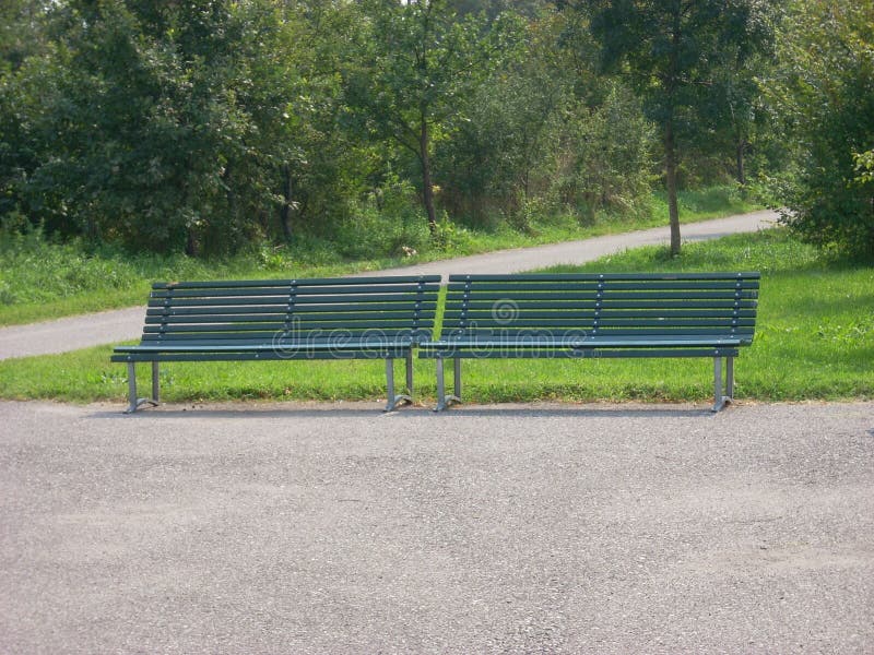 Two park bench stock image. Image of object, background - 3135547