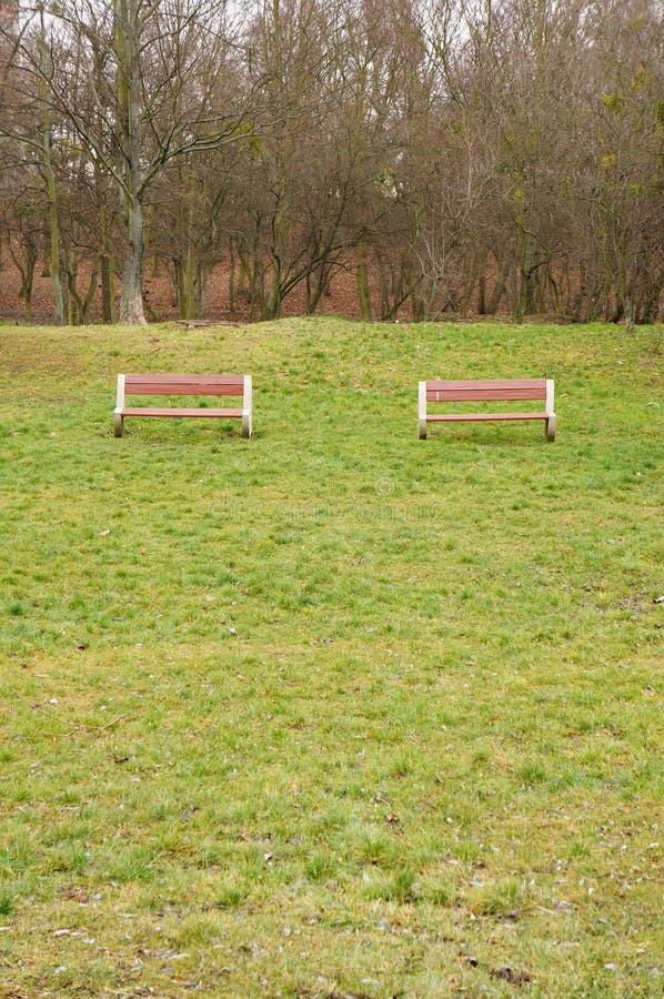 Two park benches stock image. Image of flora, benches - 36296657