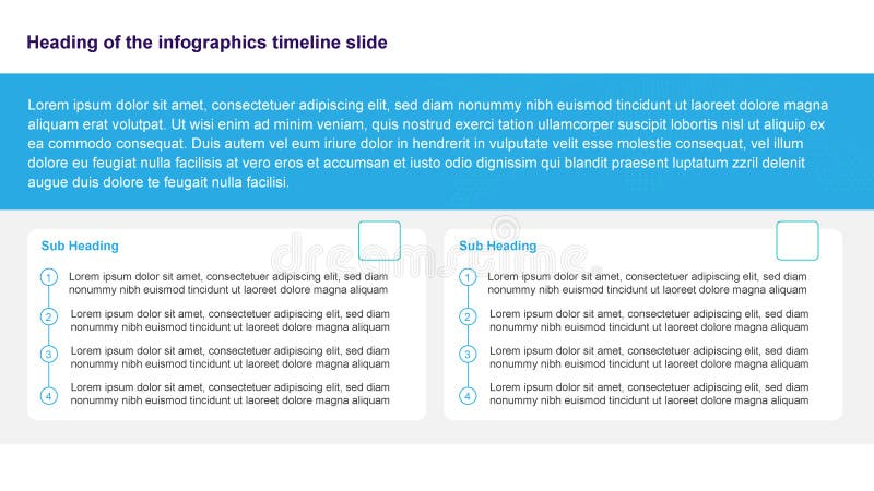 Two Part Timeline Infographic Slide Stock Vector - Illustration of ...