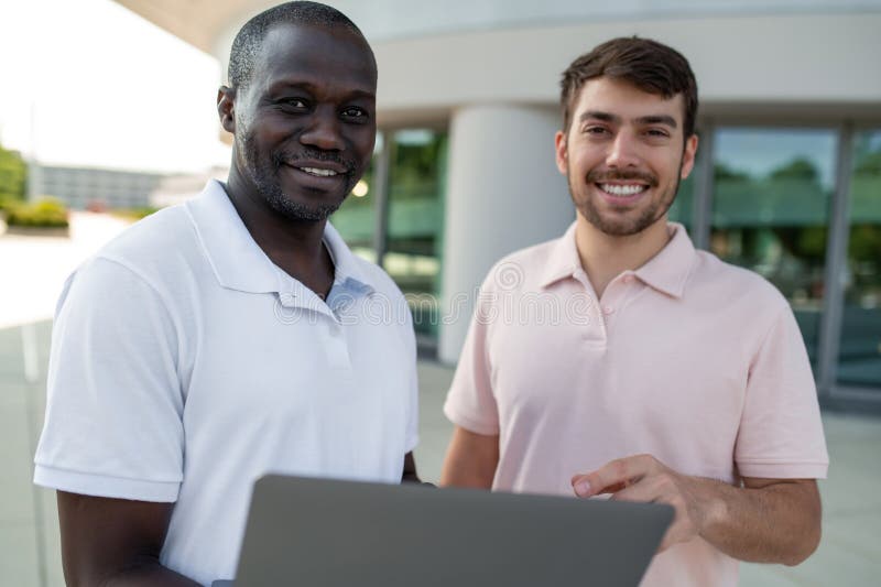 Two Partners Having a Meeting and Looking Excited Stock Image - Image ...