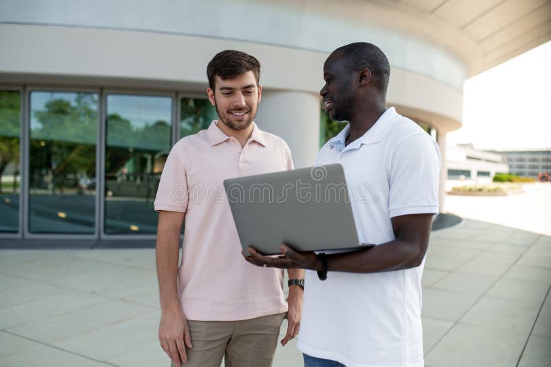 Two Partners Having a Meeting and Looking Excited Stock Image - Image ...