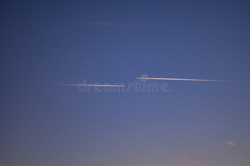 Parallel Traces Airplane Blue Sky Stock Photos - Free & Royalty-Free ...