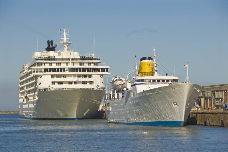 Two Passenger Ships stock image. Image of activity, south - 4253587