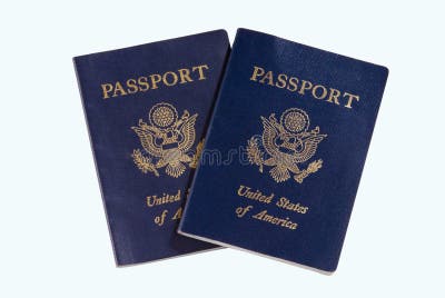 Two Passport (isolated) stock image. Image of travel, foreign - 8807715