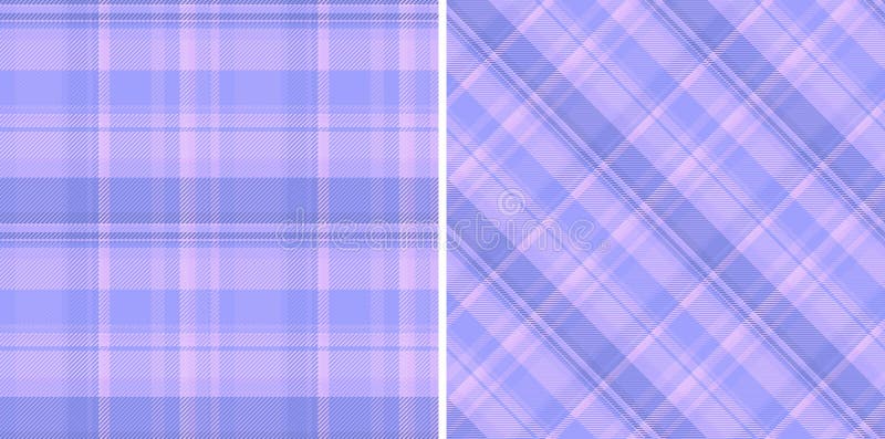 Two Pastel Plaid Patterns, One Classic and One Diagonal. Textile ...
