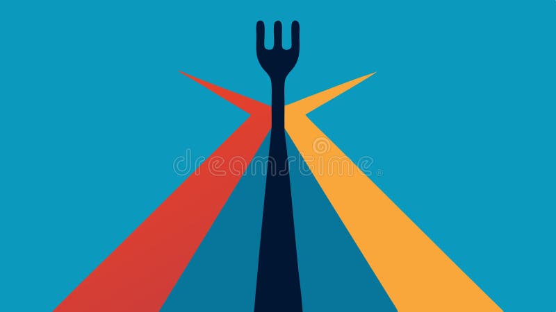 Two Paths a Fork in the Road Showing Two Paths. Stock Illustration ...