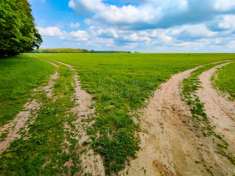 Two Paths Going in Different Directions. Concept of Choosing a ...