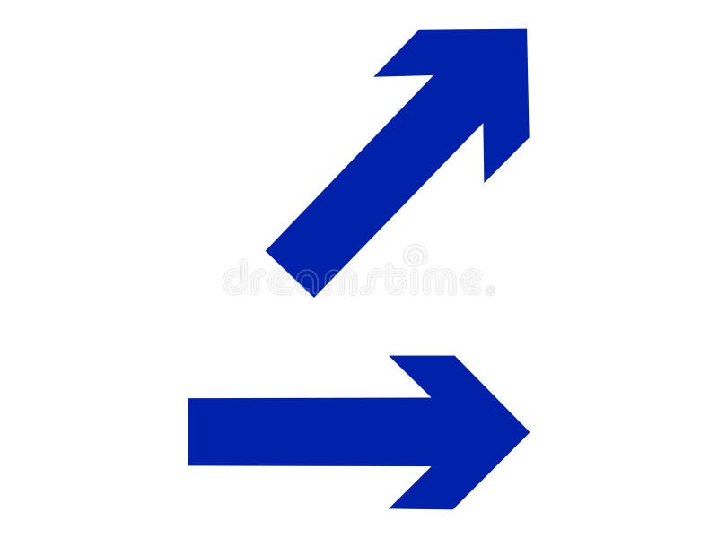 Two pathway arrow stock illustration. Illustration of brand - 371965180