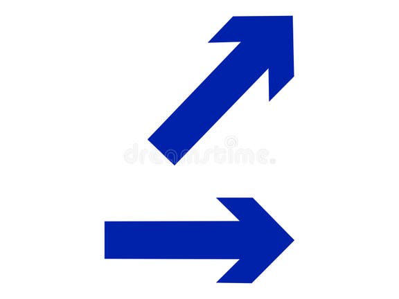 Two pathway arrow stock illustration. Illustration of brand - 371965180