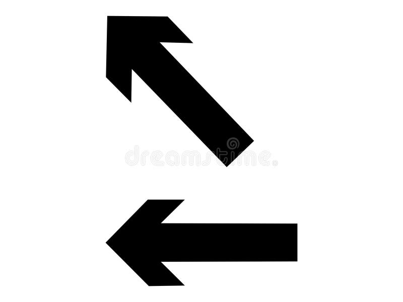 Two pathway arrow stock illustration. Illustration of circle - 371965197