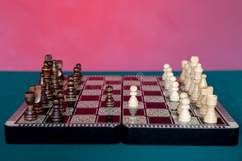 Two Pawns Met on a Chess Board Stock Image - Image of classical, wooden ...