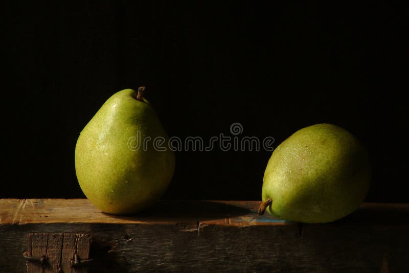 Two pears stock photo. Image of green, still, fruits, pears - 36486
