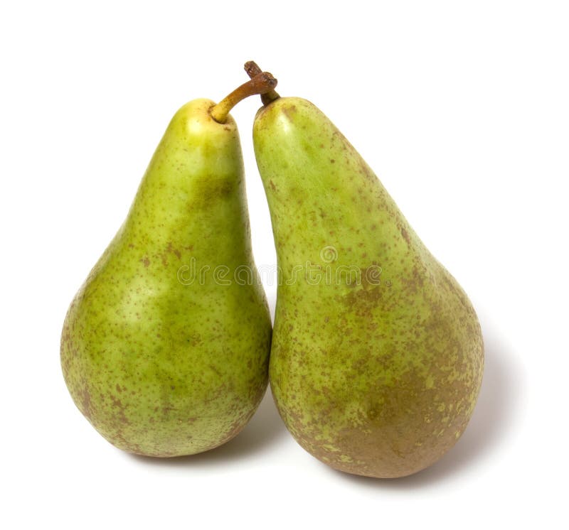 Two Pears Isolated on the White Background Stock Image - Image of ...