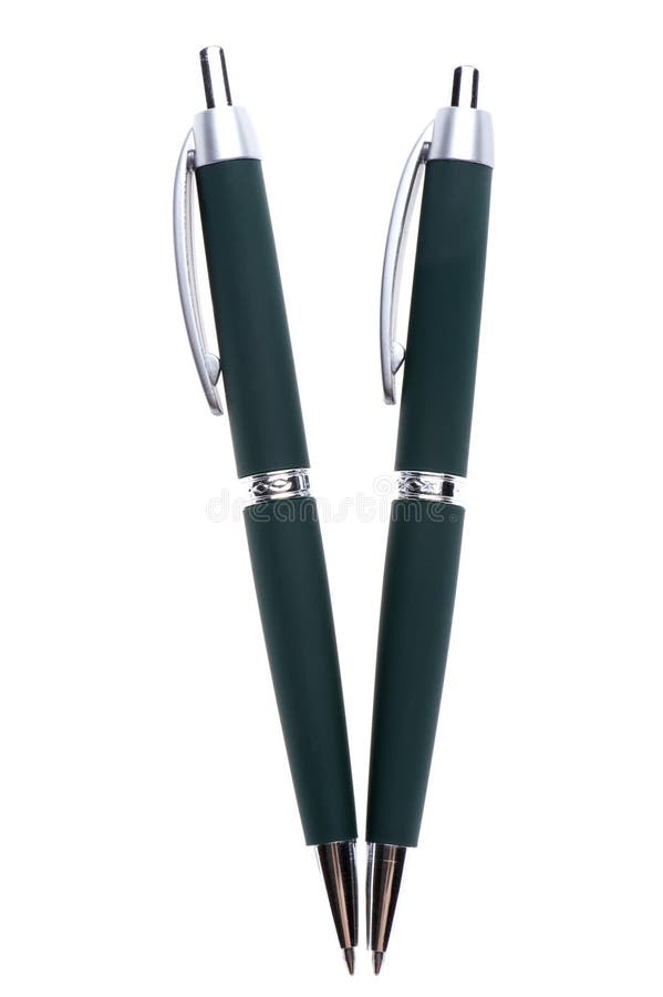 Two pen isolated on white stock image. Image of design - 14411951