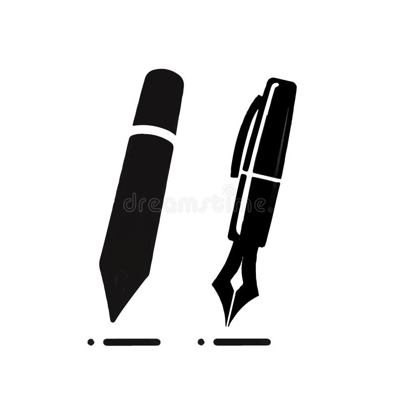 Two Pen Vector Illustration Stock Vector - Illustration of finger, font ...