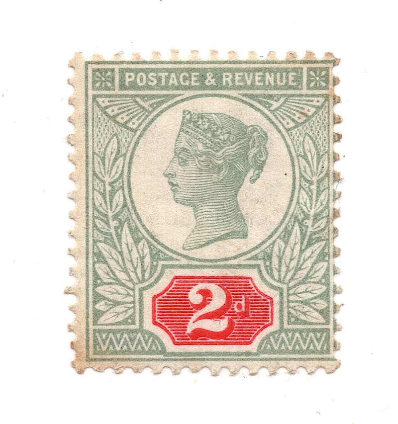 A Victorian Postage Stamp in Mint Condition on a White Background ...