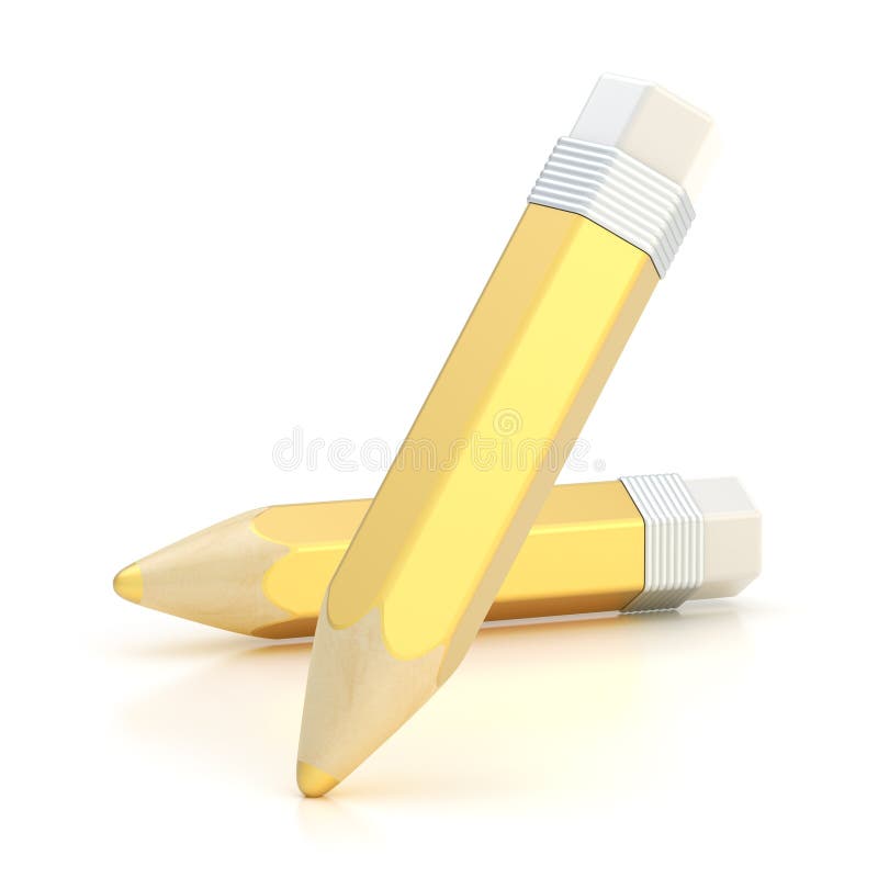 Two pencils composition stock illustration. Illustration of pencil ...