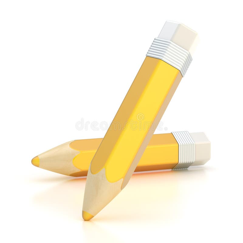 Two pencils composition stock illustration. Illustration of graphite ...