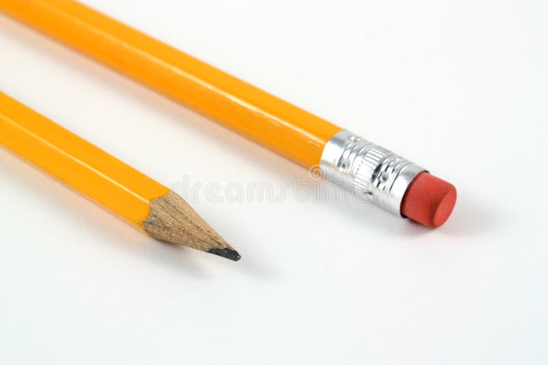 Two Pencils Isolated on White Stock Photo - Image of drawing, pencils ...