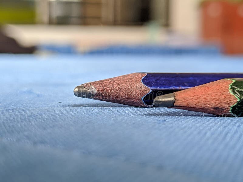 Two Pencils on the table stock photo. Image of pencilcils - 253021362