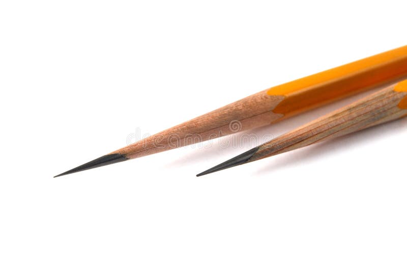 Two Pencils on a White Background Stock Image - Image of sharp, simple ...