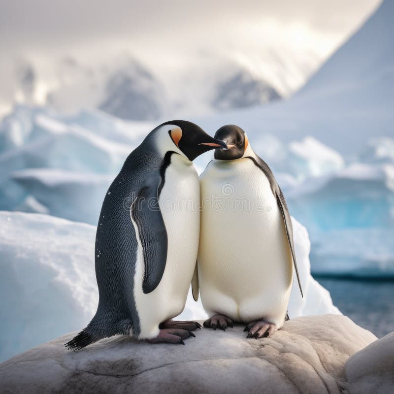 Two Penguin in Polar Regions Stock Illustration - Illustration of ...