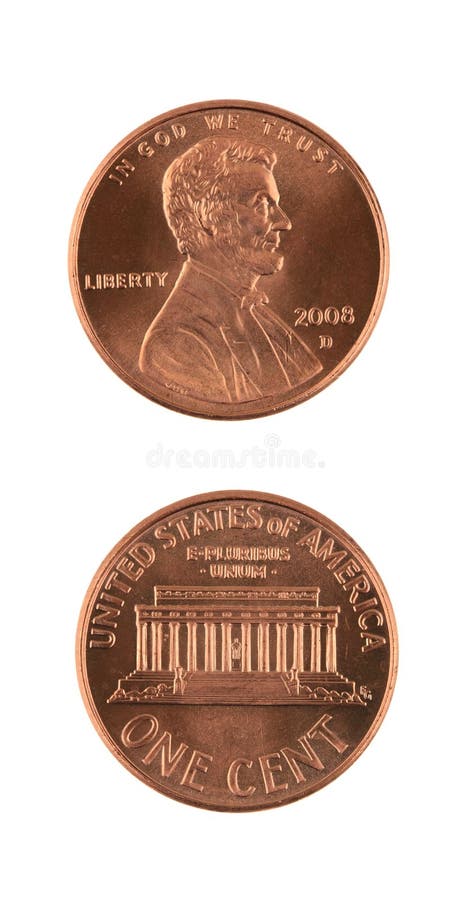 Penny close-up stock photo. Image of lincoln, money, white - 11973826