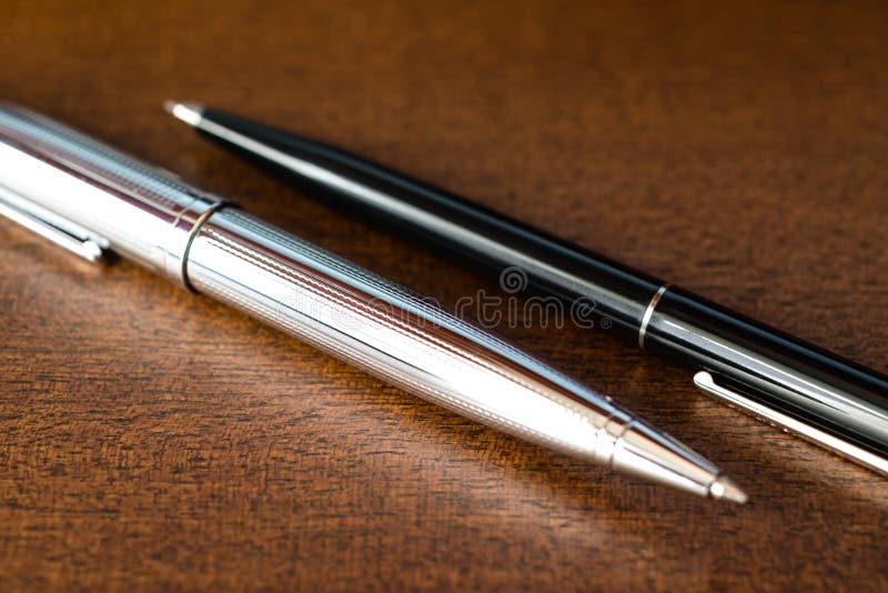 Two pens stock photo. Image of homework, desk, pens, striped - 45956096