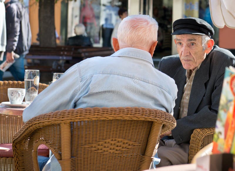 Young women and pensioners stock image. Image of senior - 26802781