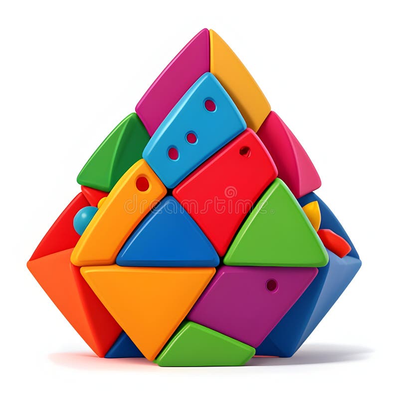 Multicoloured Geometric Figures Stock Illustrations – 56 Multicoloured ...