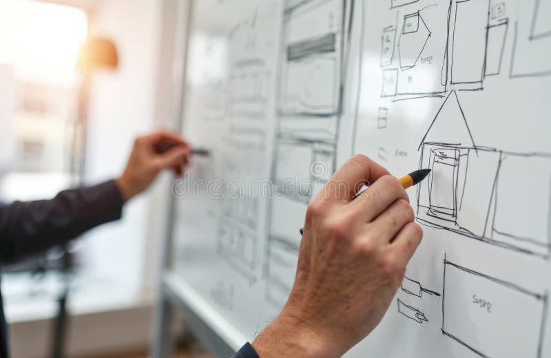 App Wireframe Whiteboard Stock Illustrations – 37 App Wireframe ...