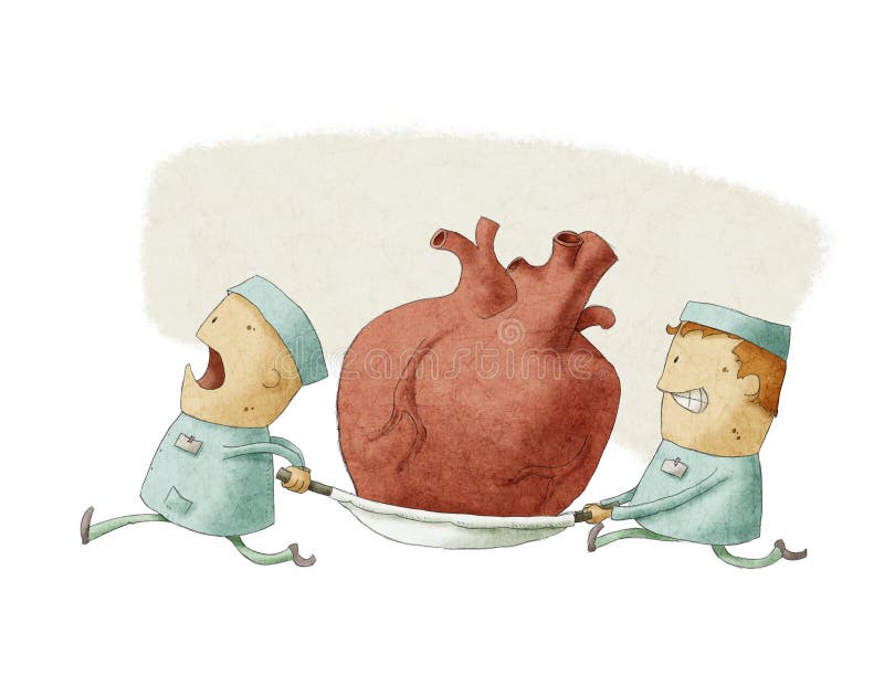 Two People Carrying a Heart Stock Illustration - Illustration of icon ...