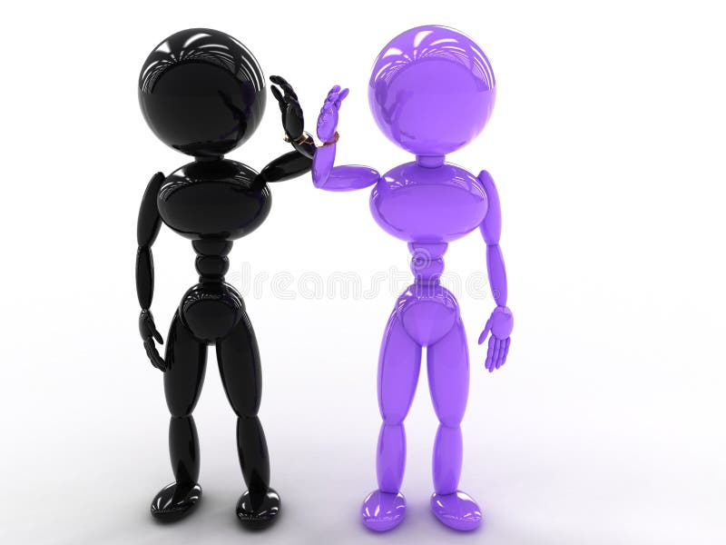 Two People Chained Together by Handcuffs #1 Stock Illustration ...