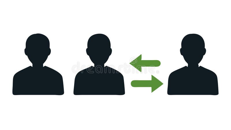 Two People Communicating, Dialogue and Exchange, Vector Design ...