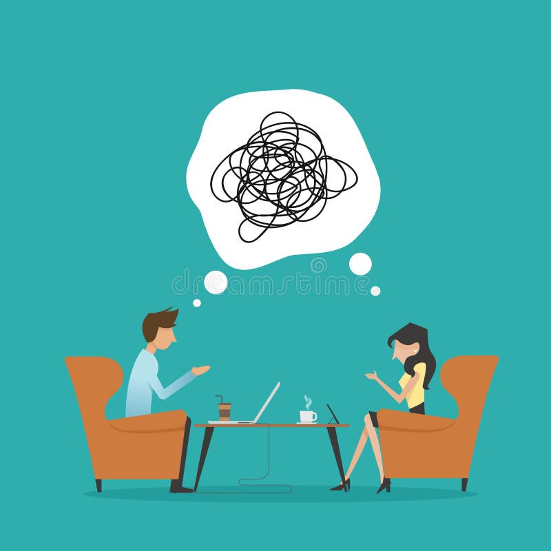 Two People Confusing Talking and Confusing Stock Illustration ...