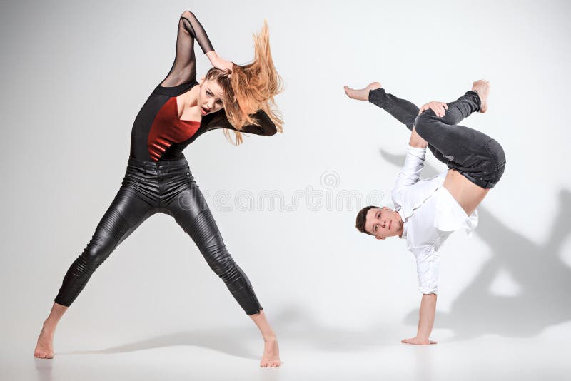 Two People Dancing Contemporary Stile Stock Photos - Free & Royalty ...
