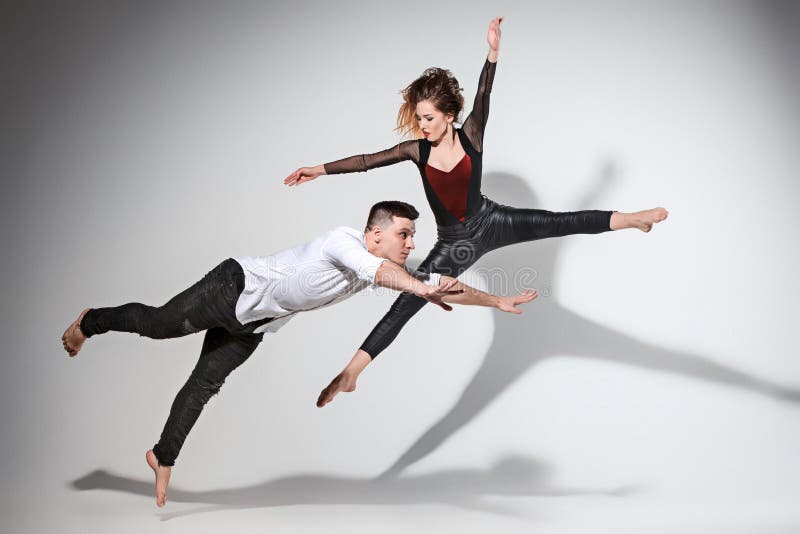 Two People Dancing Contemporary Stile Stock Photos - Free & Royalty ...