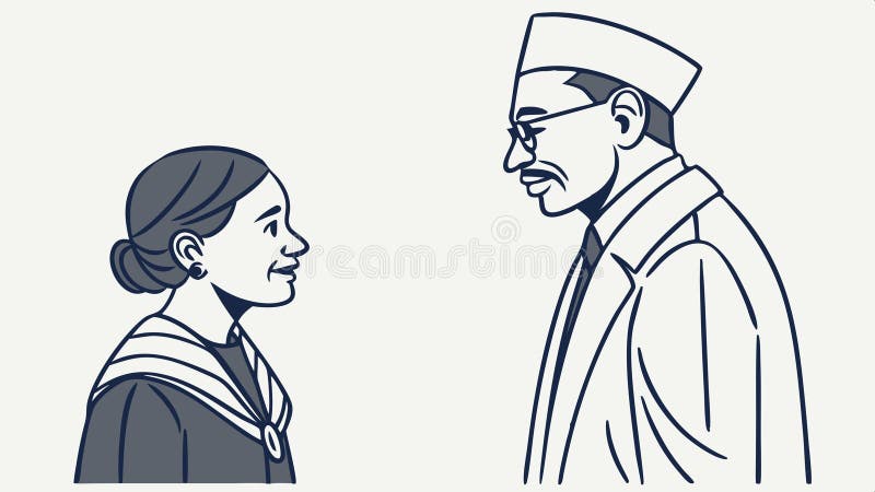 Two People in Discussion, Communication and Conversation Vector Design ...